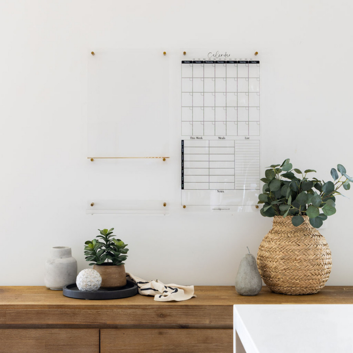 The Wall Hub - Black - 4 Piece Planner Bundle - Clear Acrylic ...