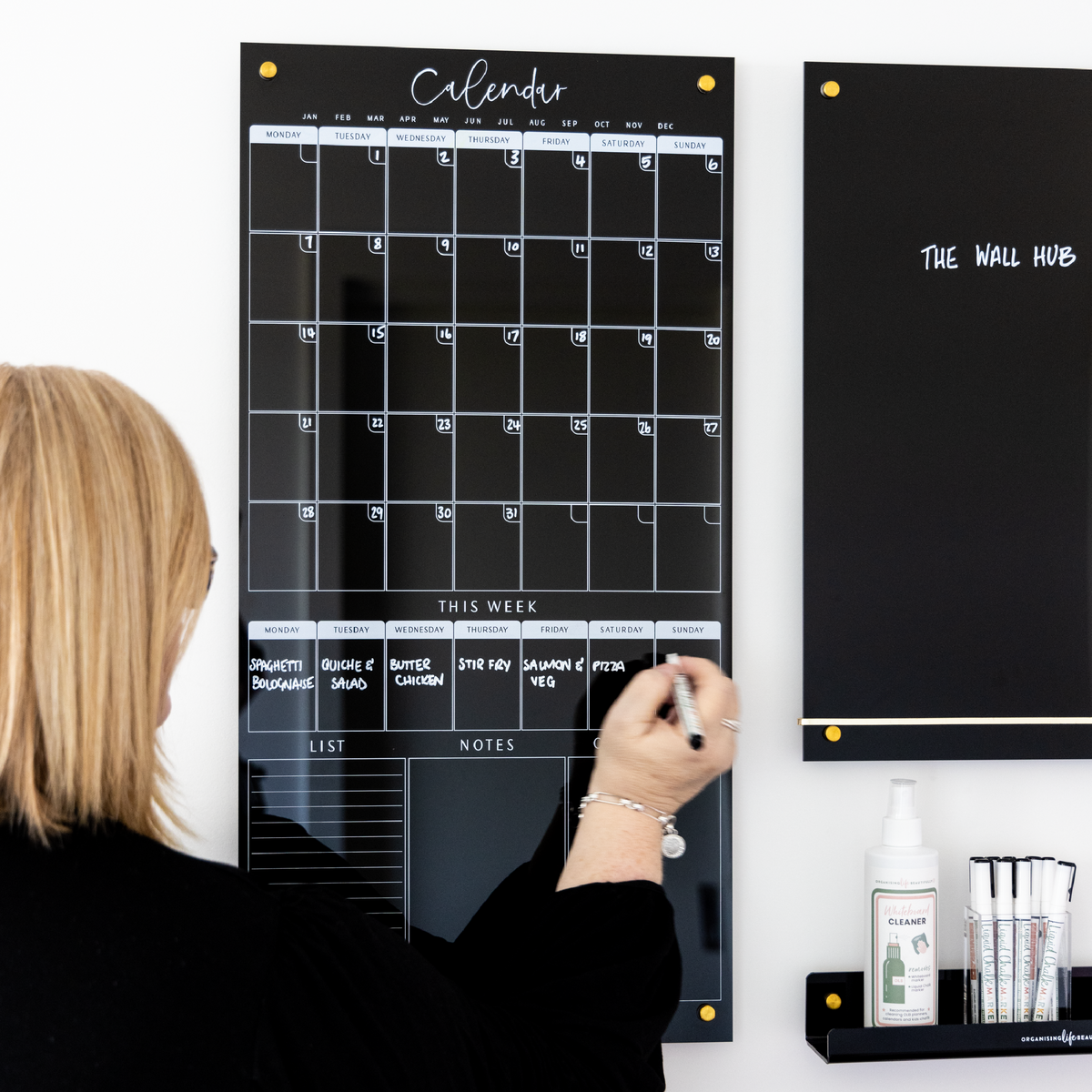 All-In-One Acrylic Wall Planner – Clear & Functional Family ...