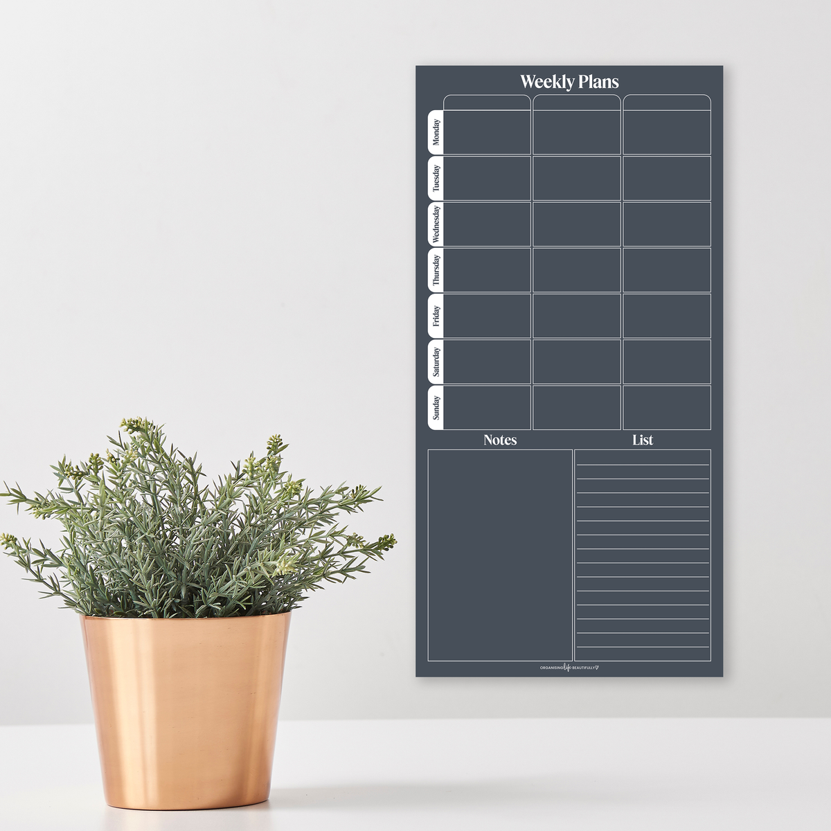 Removable Wall Planner – Peel & Stick Reusable Family Planner ...